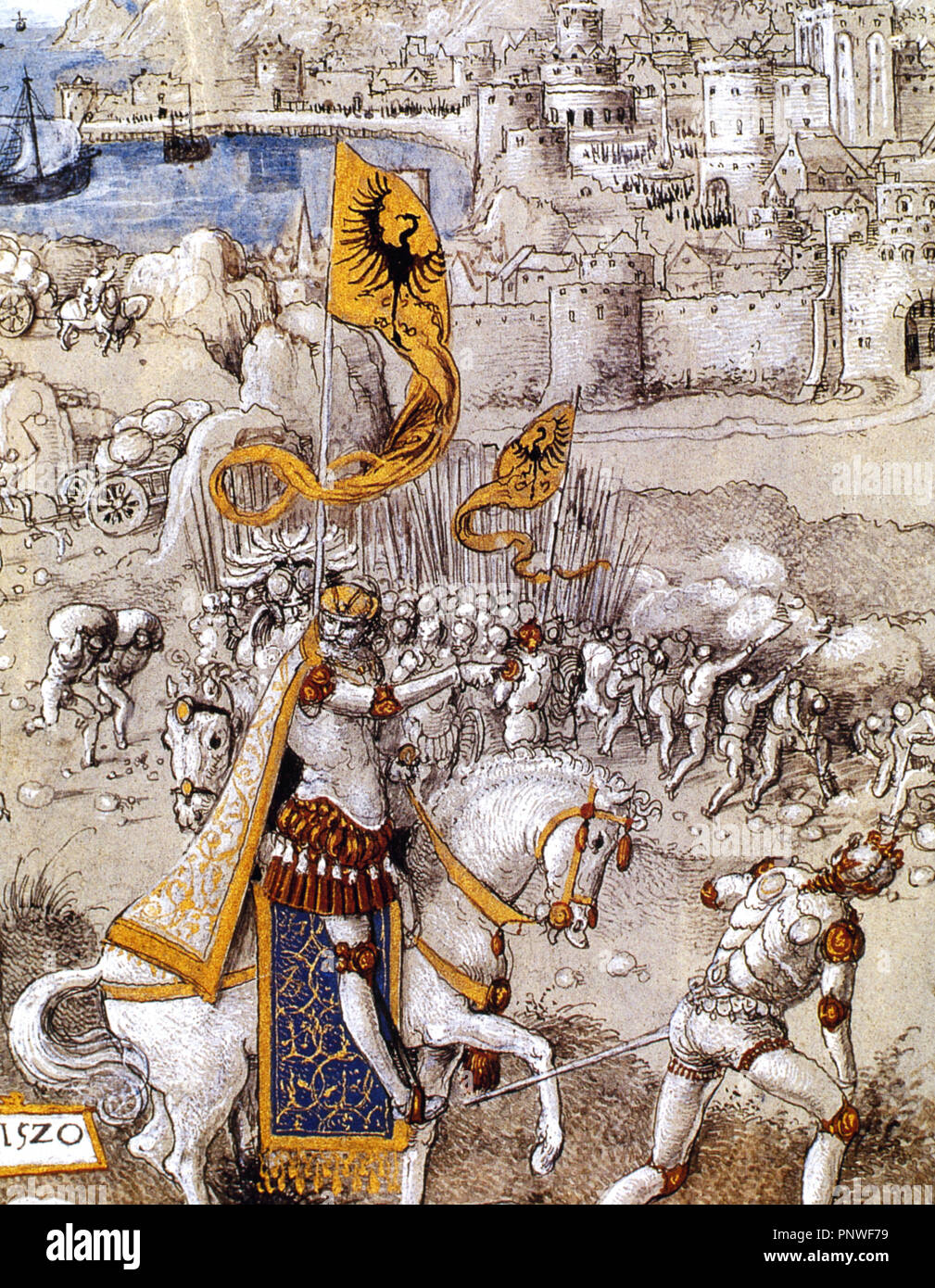 History of Gaul. Caesar and his troops besiege a Breton city ...