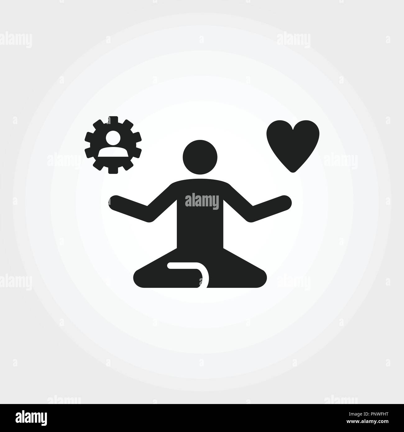 Stress Management icon. Monochrome element illustration. Stress ... Stress Management icon. Monochrome element illustration. Stress ...