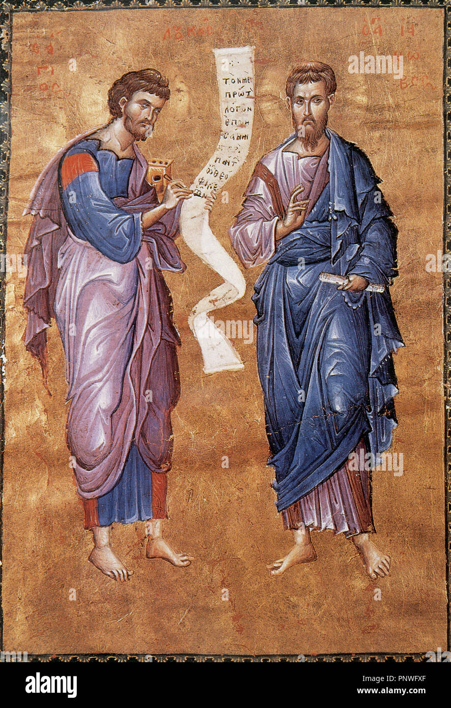 New Testament. The apostle James and St. Luke writing the Gospel ...