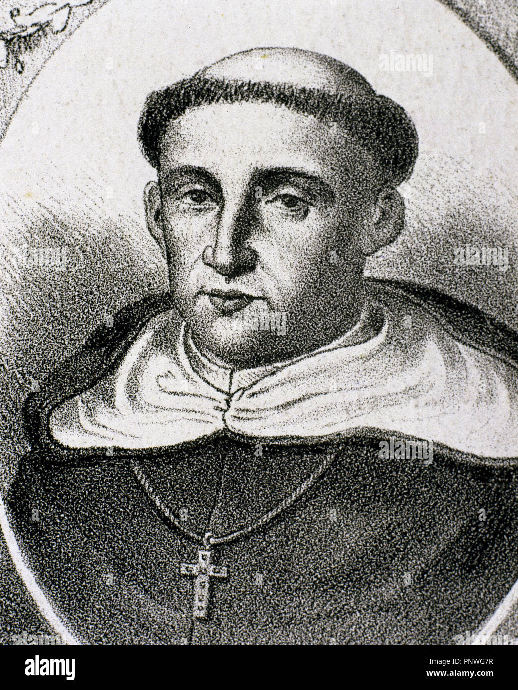 CANO, Fray Melchor (1509-1580). Teólogo dominico español. Grabado del s. XIX Stock Photo - Alamy