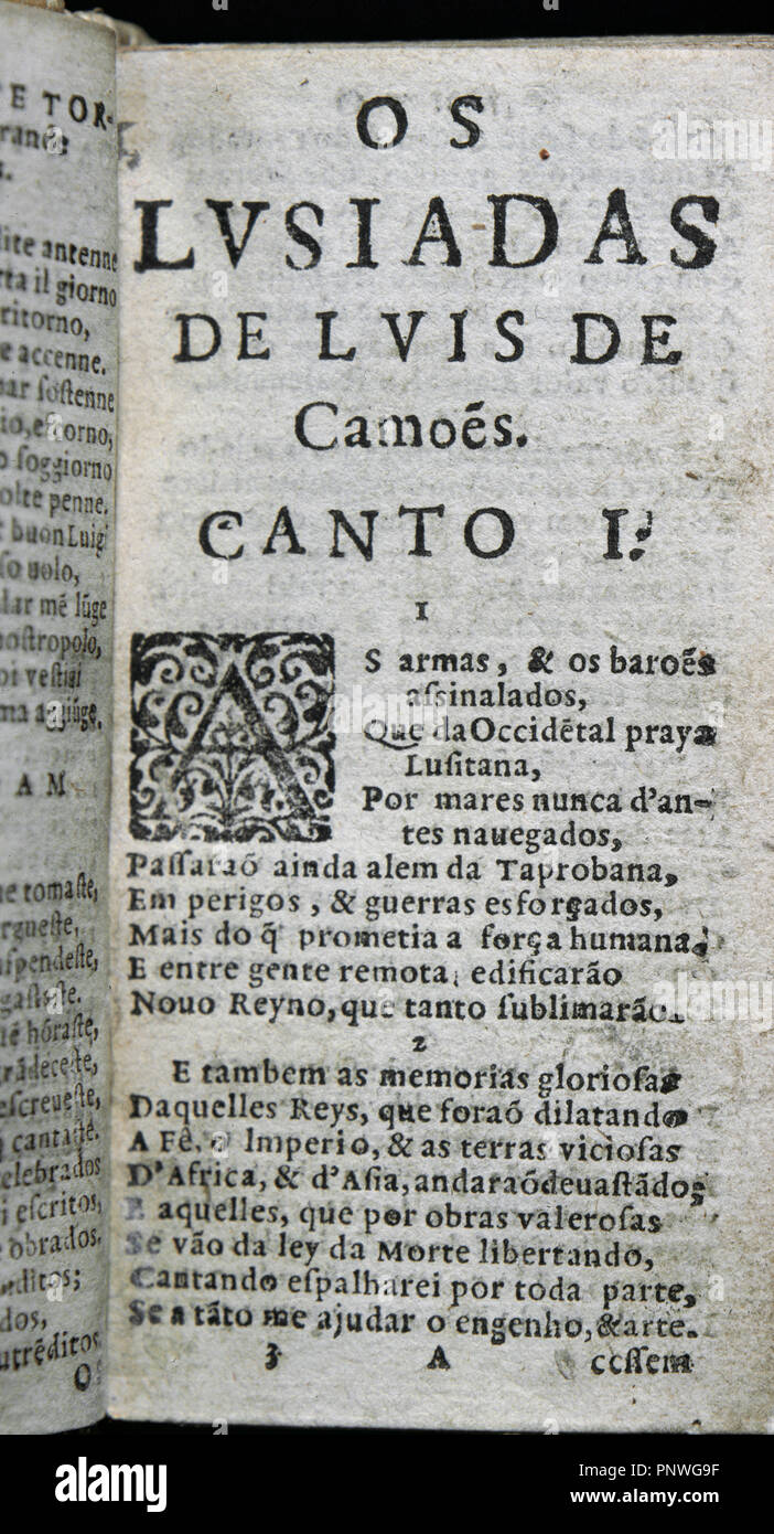 LITERATURA PORTUGUESA. SIGLO XVI. CAMOES, Luis Vaz de (Lisboa o Coimbra ...