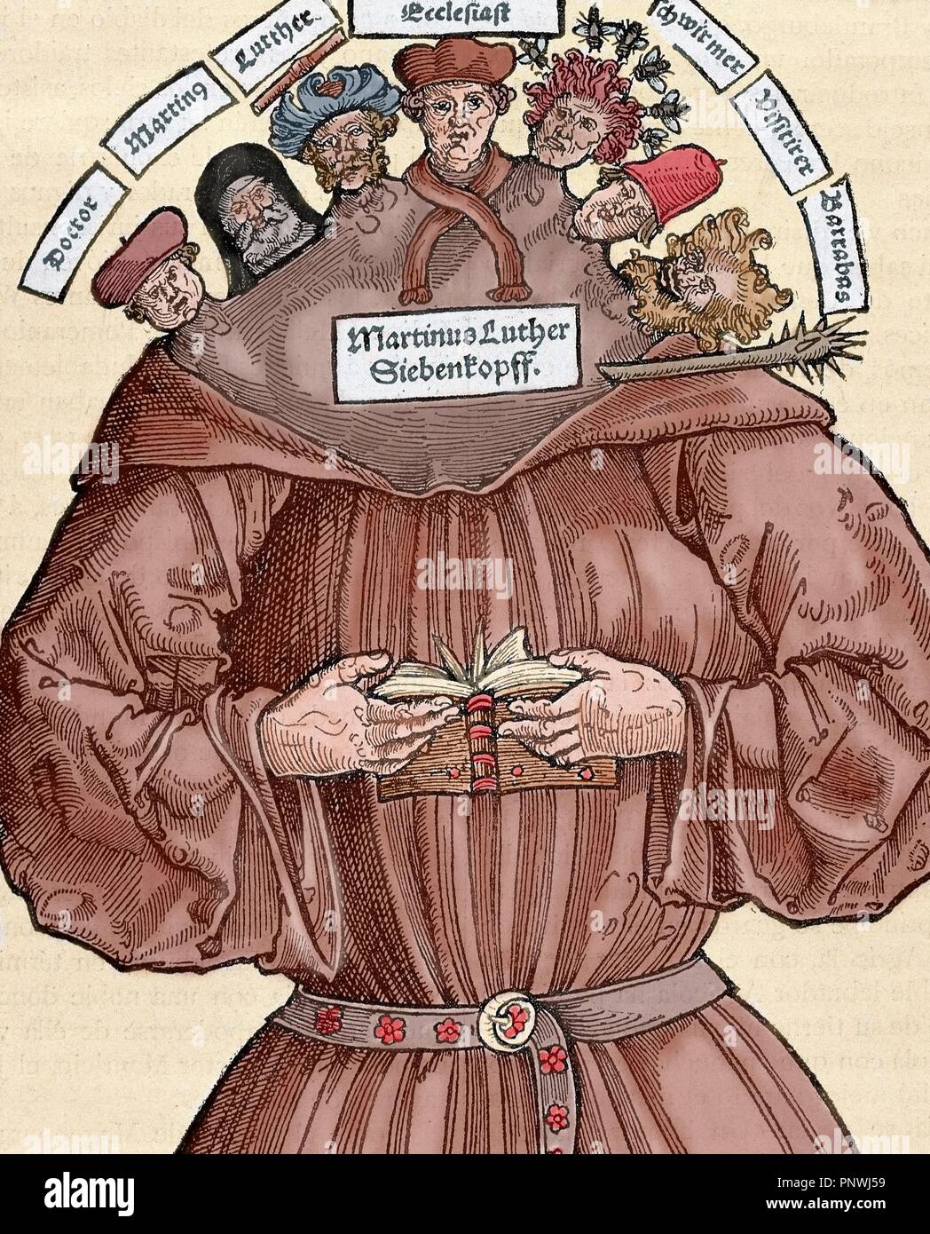 Protestant Reformation. 16th century. Germany. Satire against Martin ...
