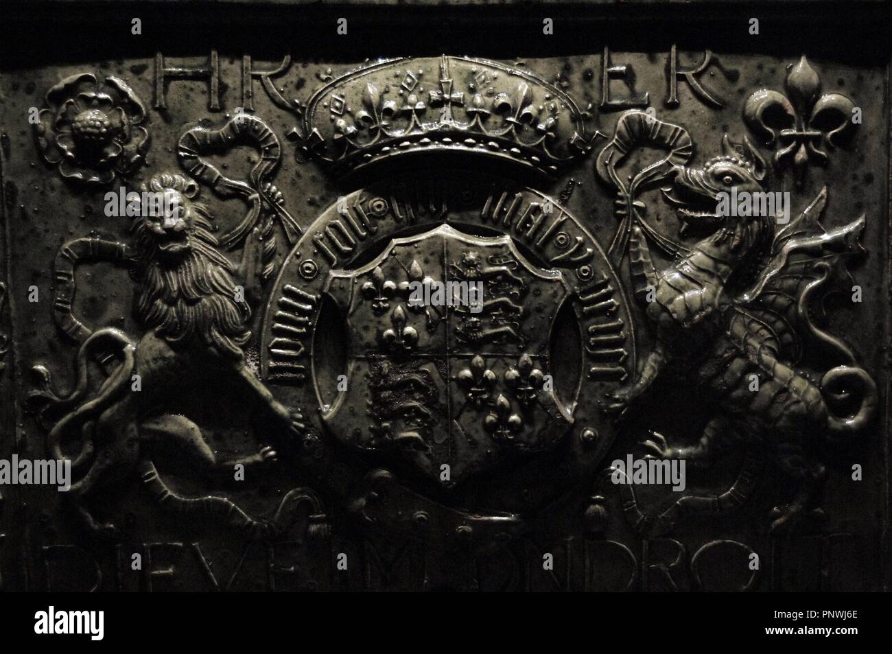 Henry VIII of Engand (1491-1547). King of England. Coat of arms as ...