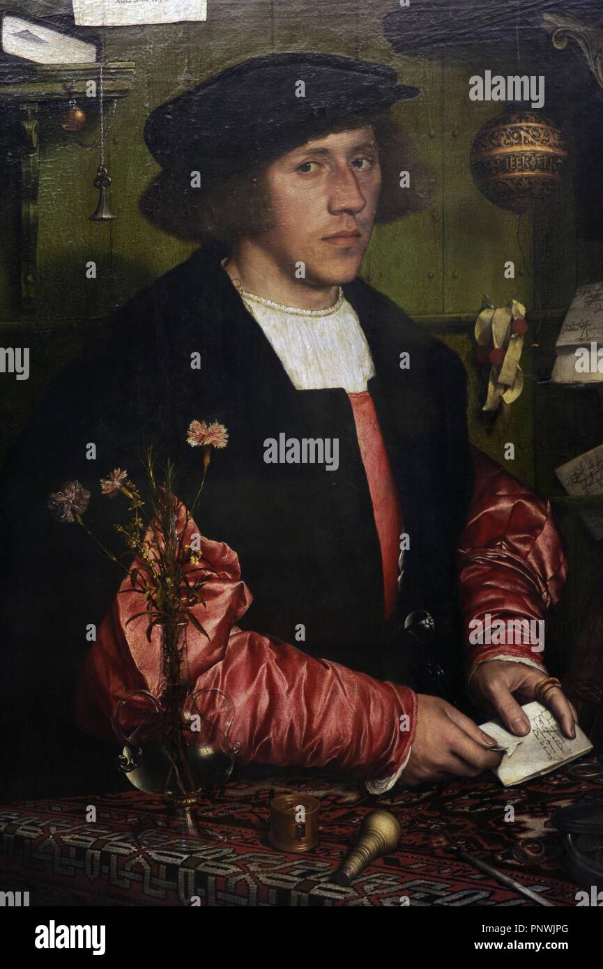 Portrait of the merchant georg gisze hi-res stock photography and ...