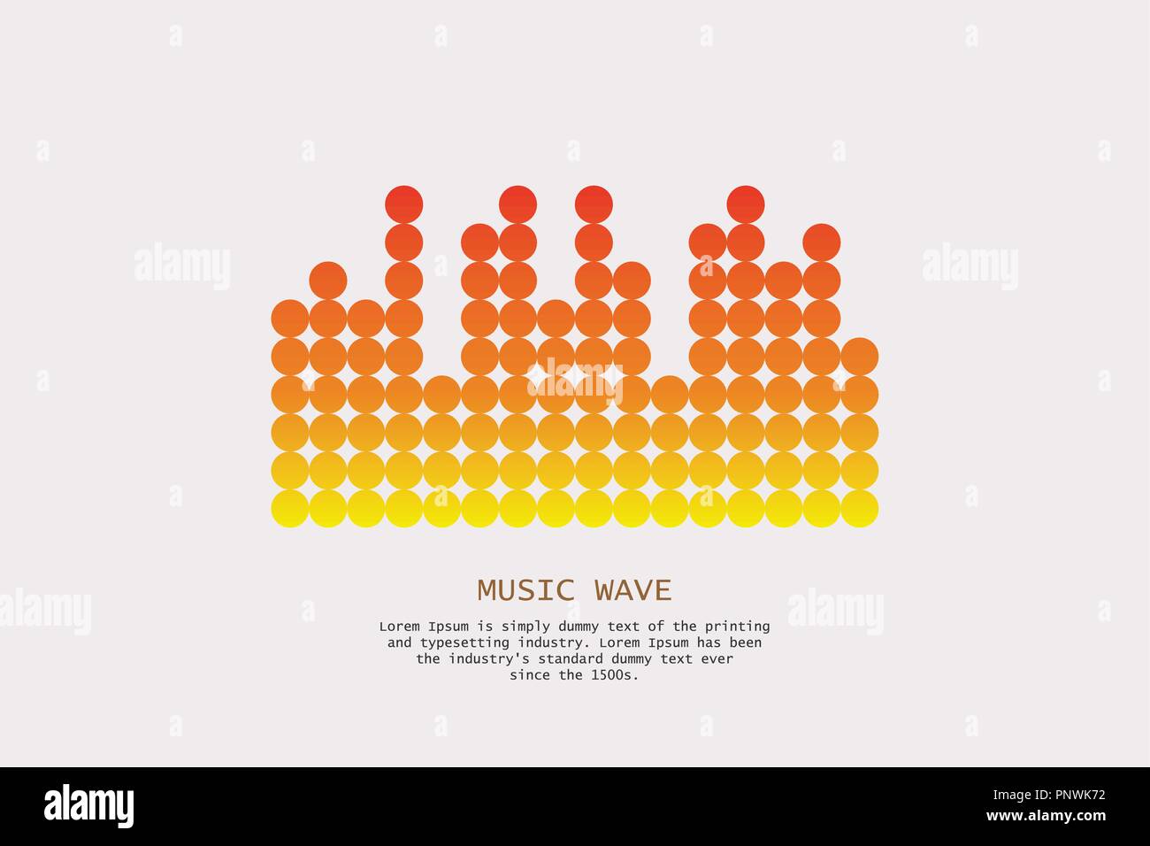 Pulse music player. Audio colorful wave logo. Vector equalizer element ...