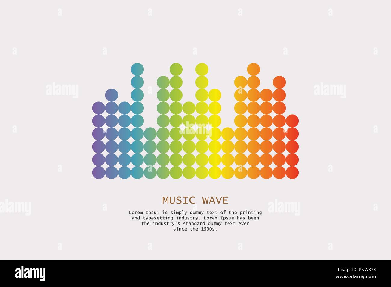 Pulse music player. Audio colorful wave logo. Vector equalizer element ...