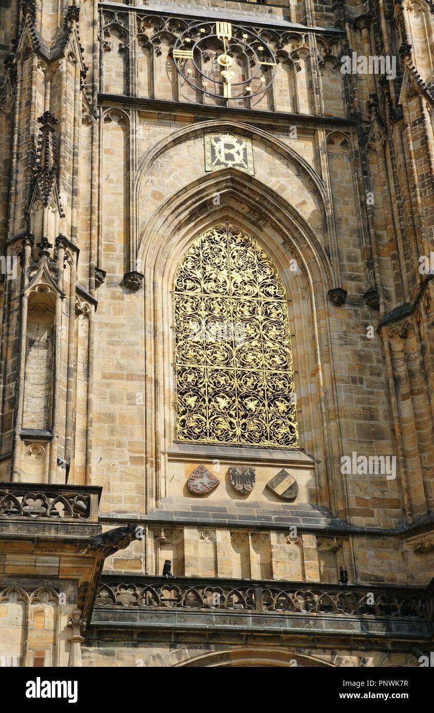 Czech Republic. Prague. St. Vitus Cathedral. Gothic style, 14th century ...