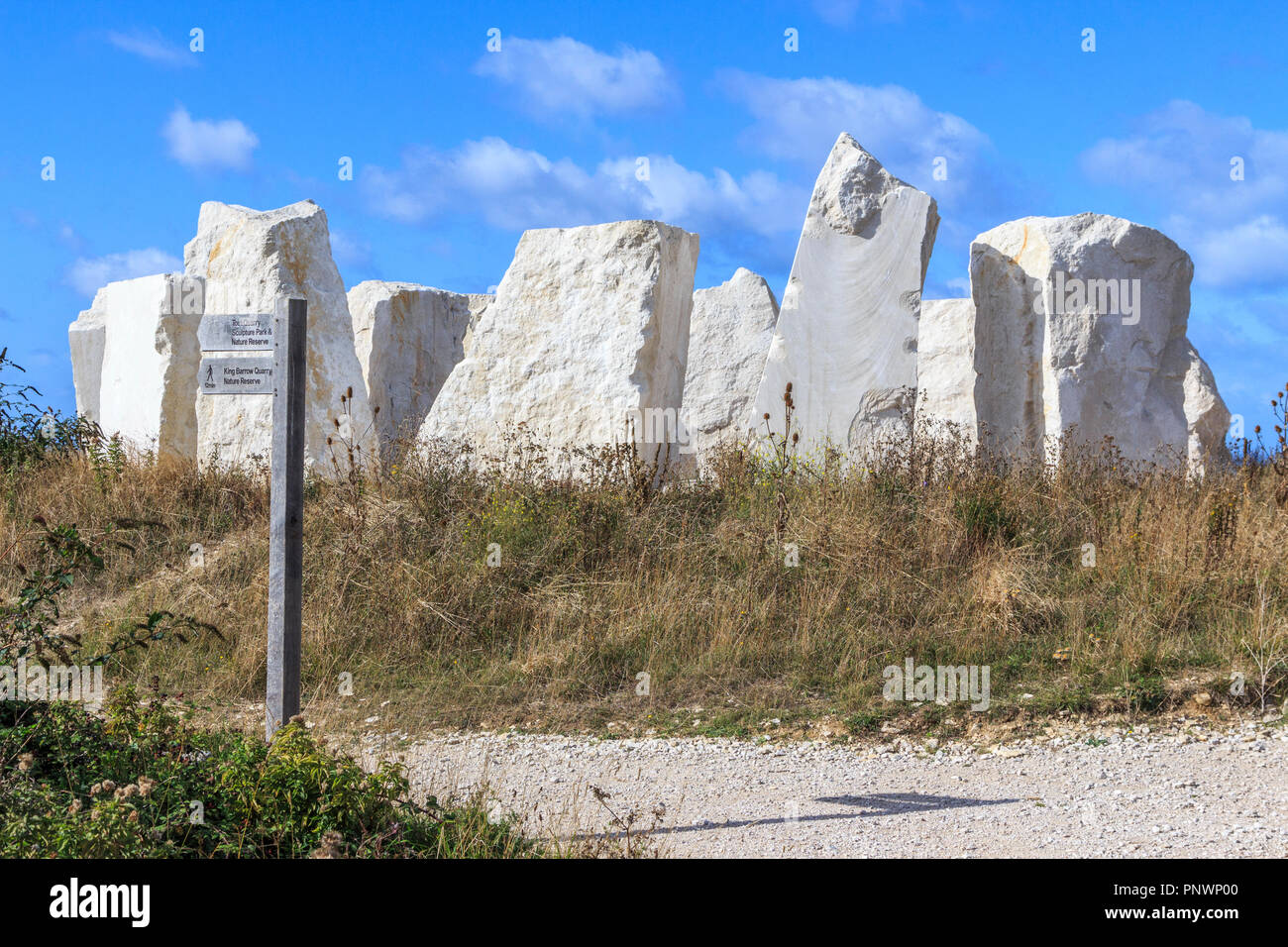 Isle of Portland tout quarry stone circle from portland stone , near ...