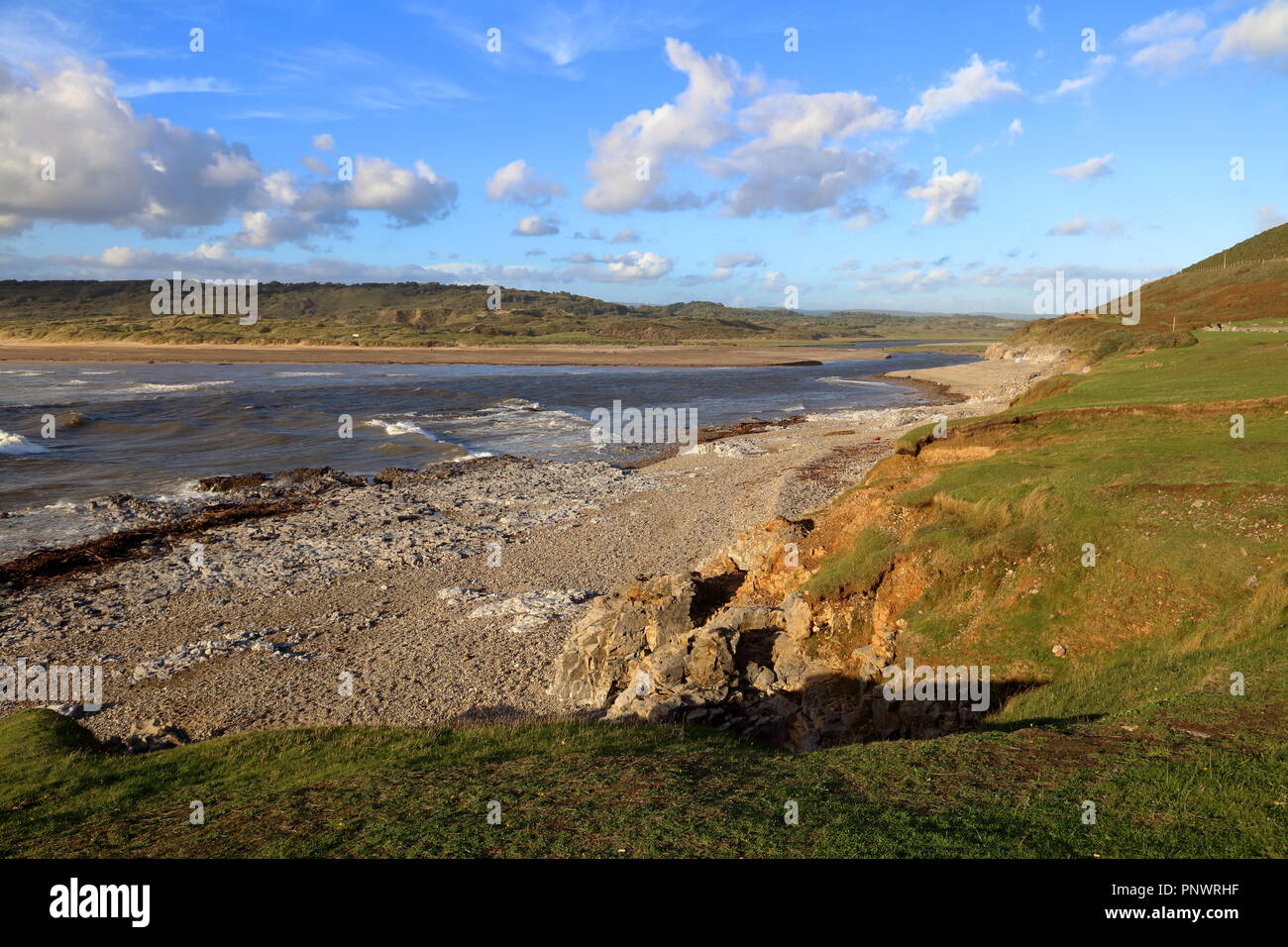 The place where the river Ogmore joins the Bristol channel and this ...