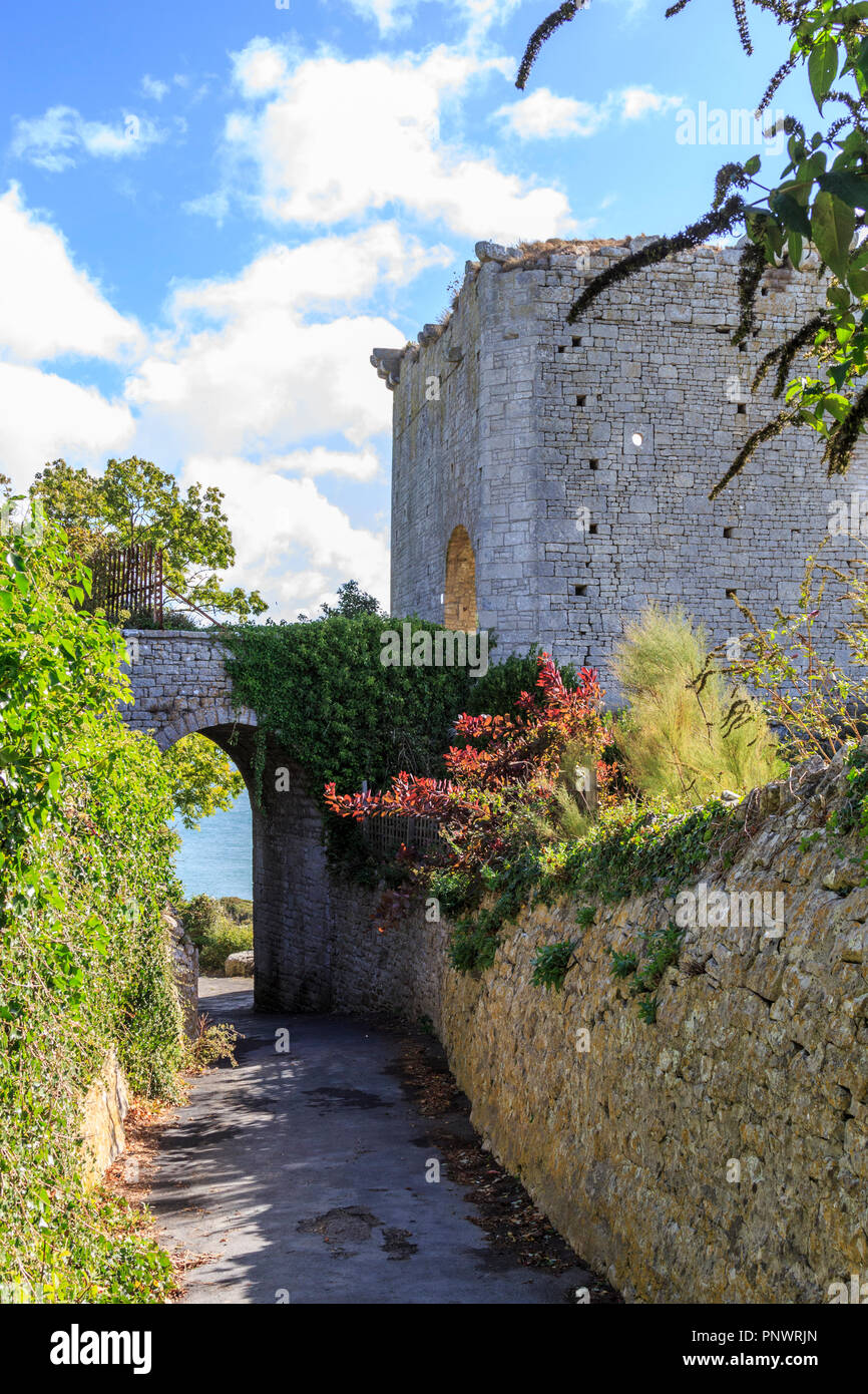 Isle of Portland castle ruins, near weymouth, Dorset, England, uk Stock ...