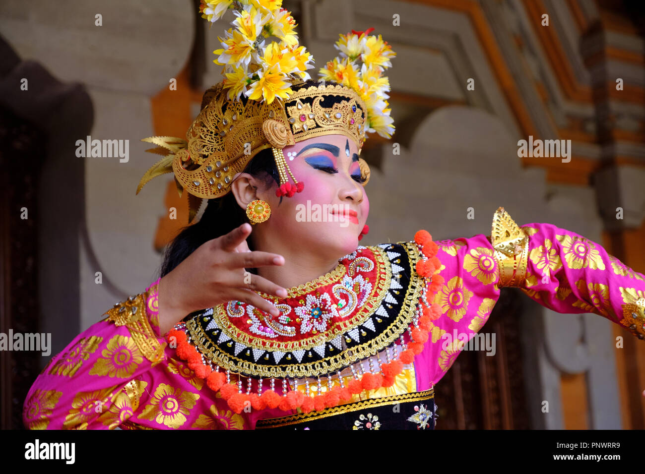 Balinese Dancer Performs Traditional Dance High Resolution Stock ...