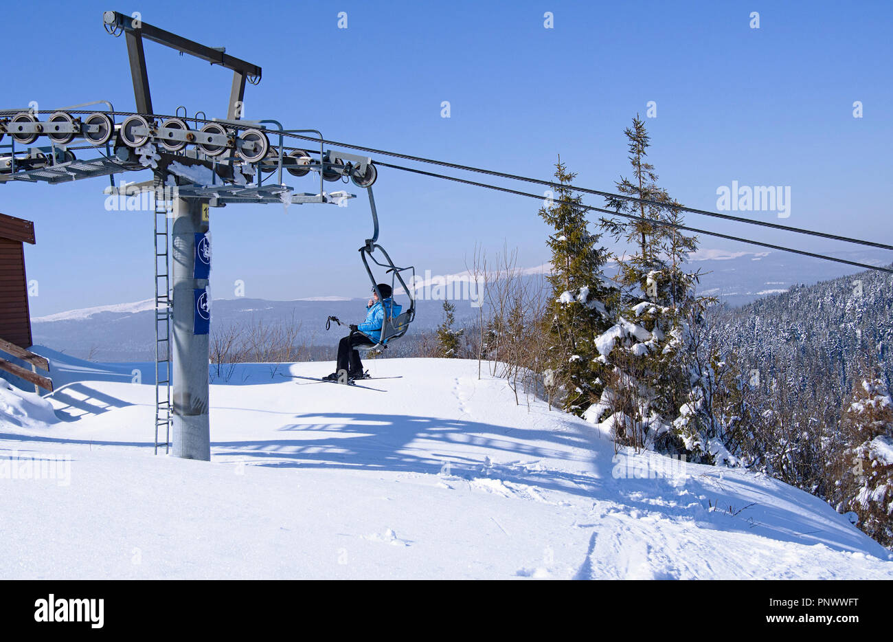Close up chairlift in hi-res stock photography and images - Alamy