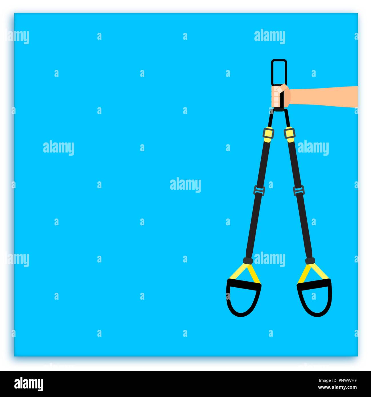 Sport business card for fitness personal training. Sporty trx hanging ...