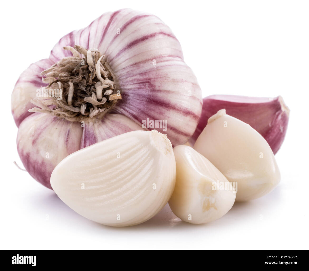 Garlic bulb and garlic cloves isolated on white background Stock Photo ...