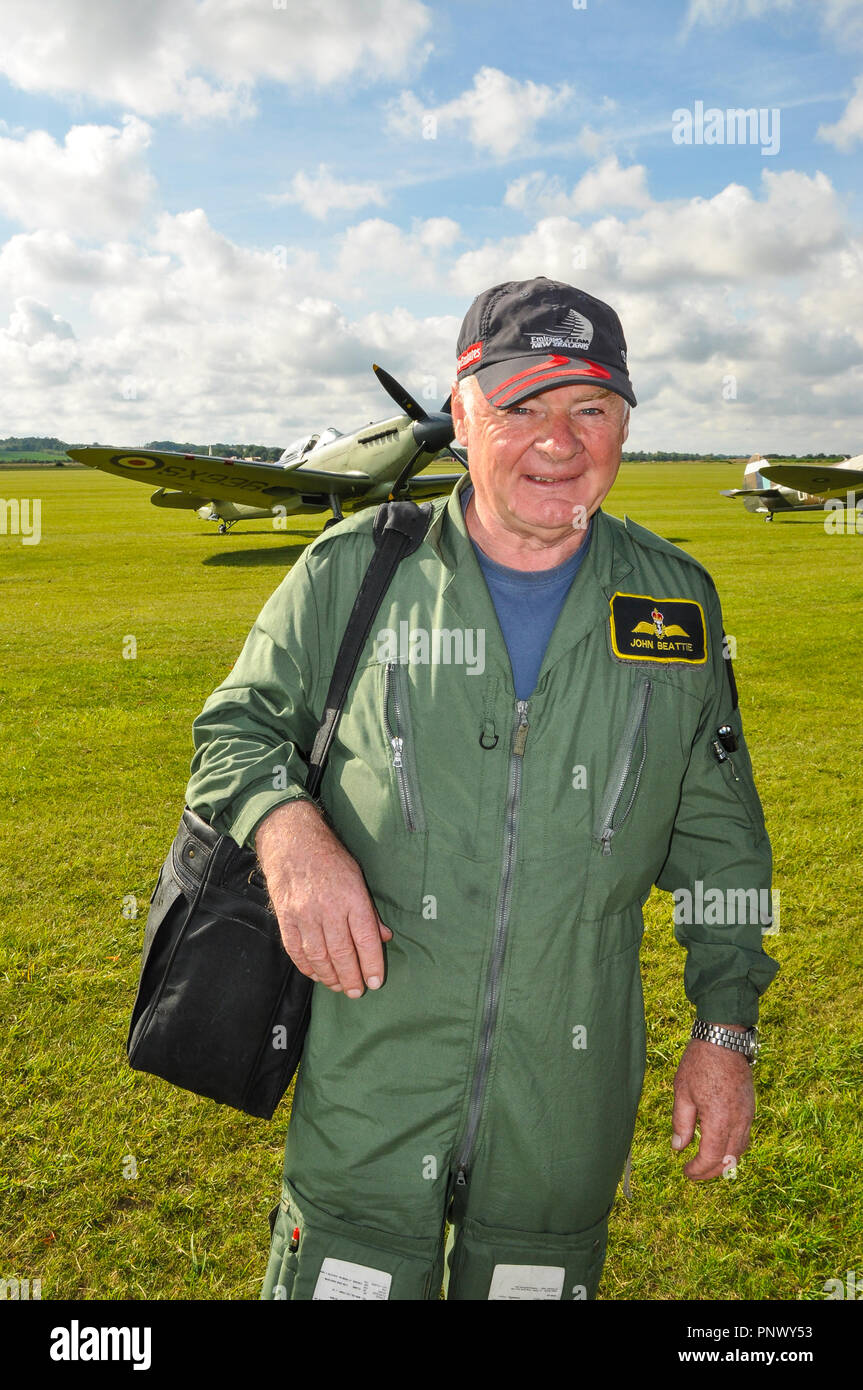 Pilot John Beattie formerly British Royal Navy pilot who flies Second ...