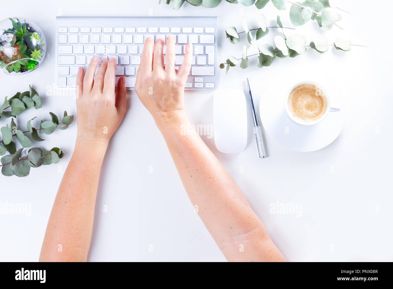 Two Hands Typing High Resolution Stock Photography and Images - Alamy