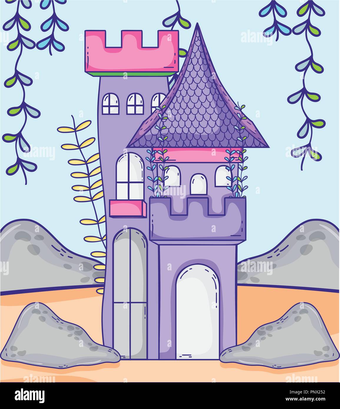 Medieval Castle Illustration Stock Photos & Medieval Castle ...