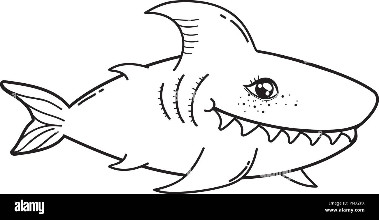 Cute Shark Outline