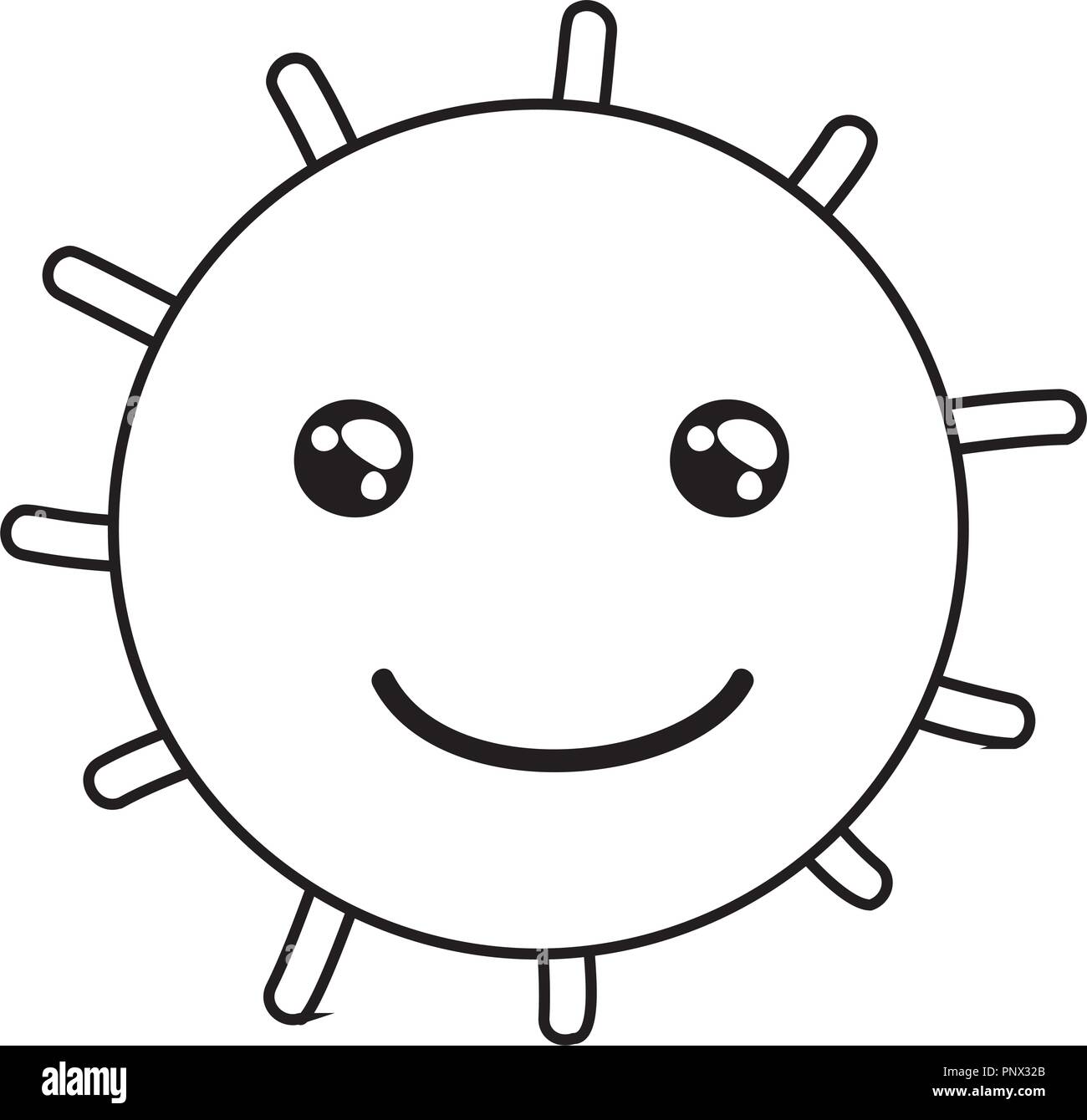 outline happy bright sun rays Stock Vector Image & Art - Alamy