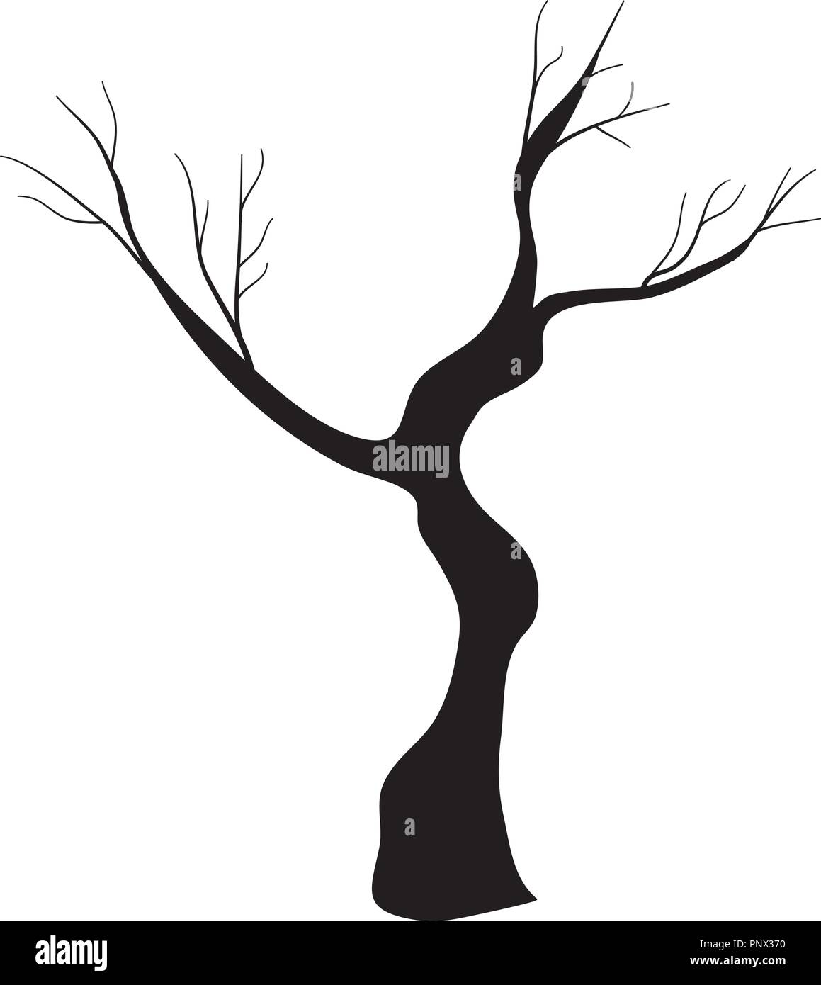 nature tree stalk with branches plant Stock Vector Image & Art - Alamy