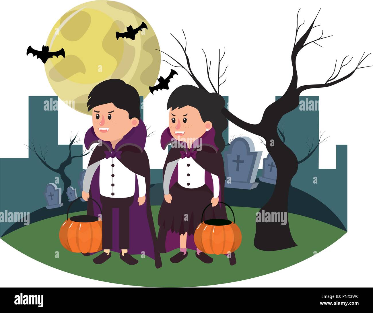 Halloween kids cartoons Stock Vector Image & Art - Alamy