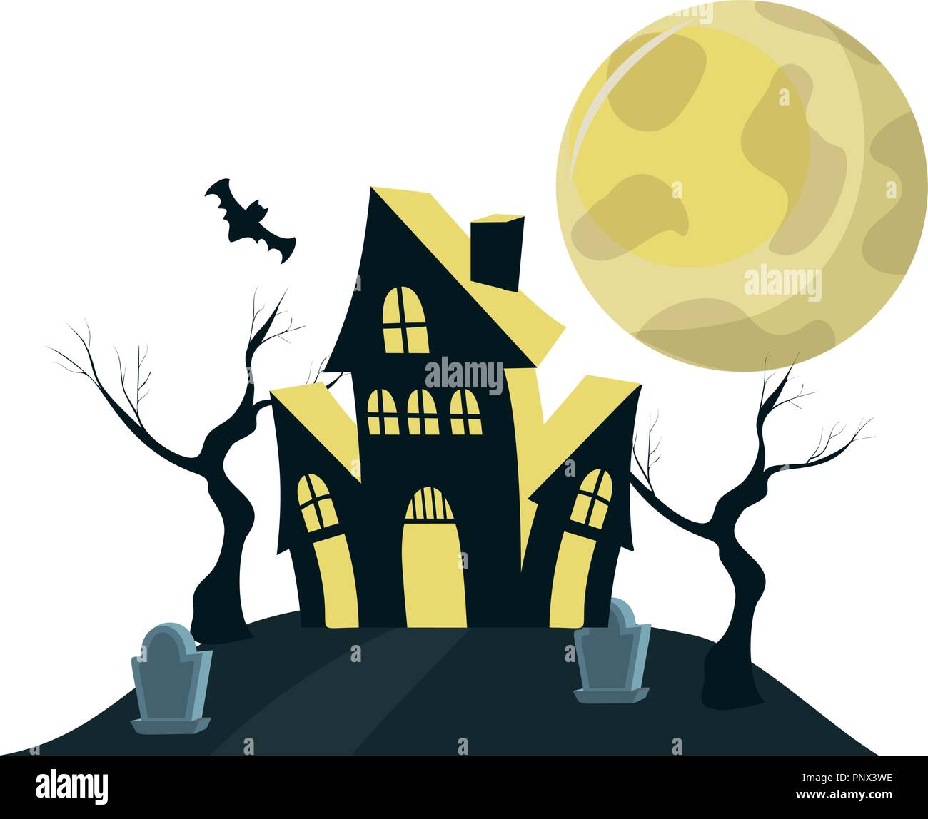 Halloween haunted house Stock Vector Image & Art - Alamy