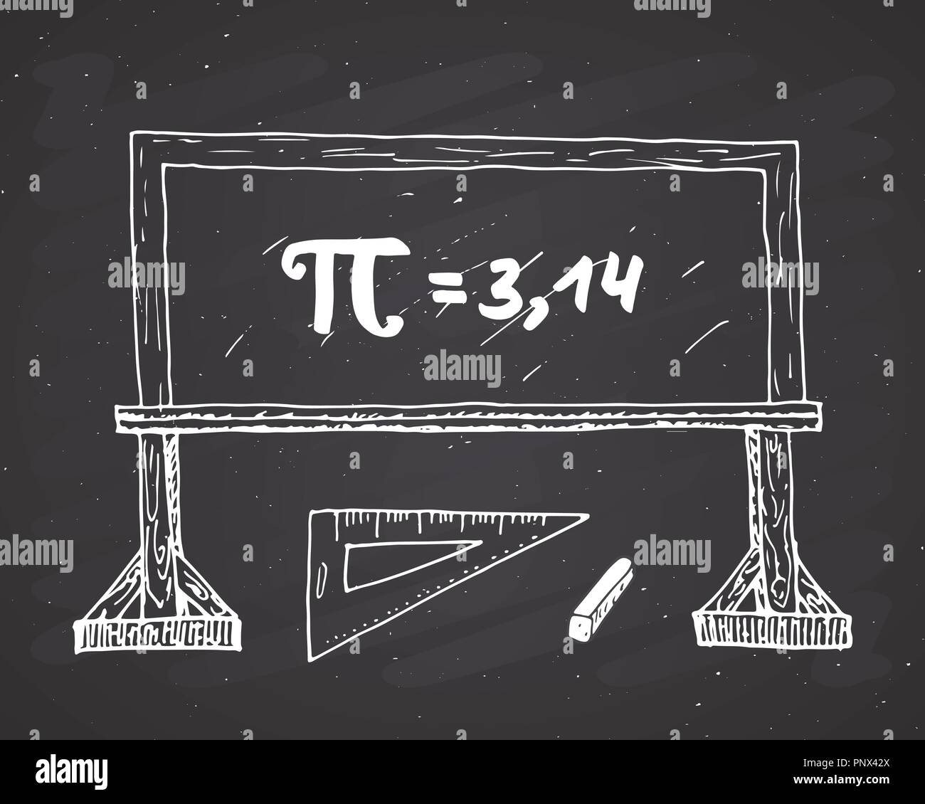 Pi symbol chalk vector hi-res stock photography and images - Alamy