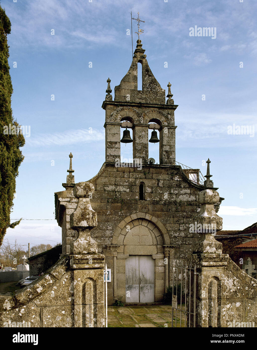 Romanesque church rebuilt in the eighteenth century. Rante. Galicia ...