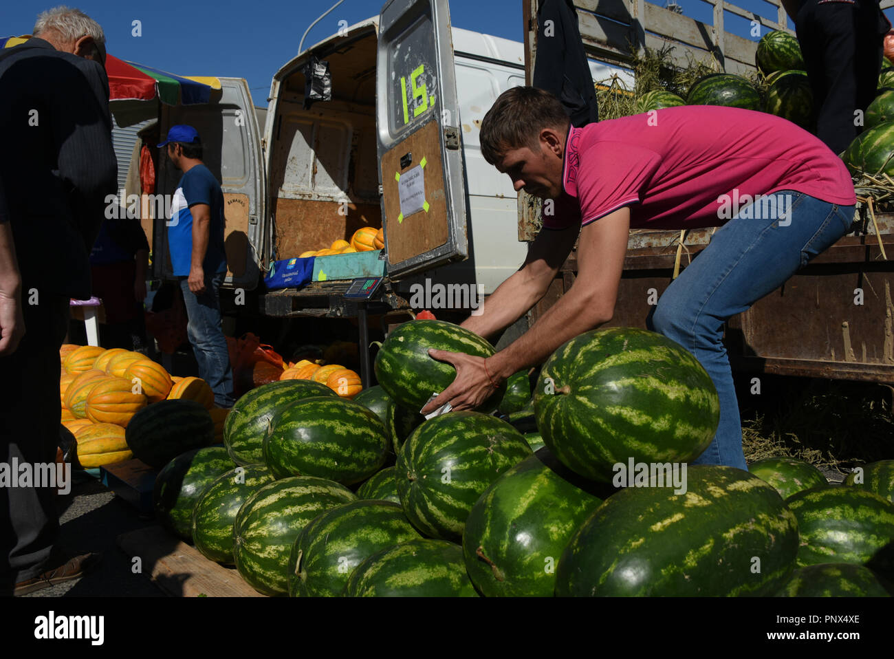 Melon seller hi-res stock photography and images - Alamy