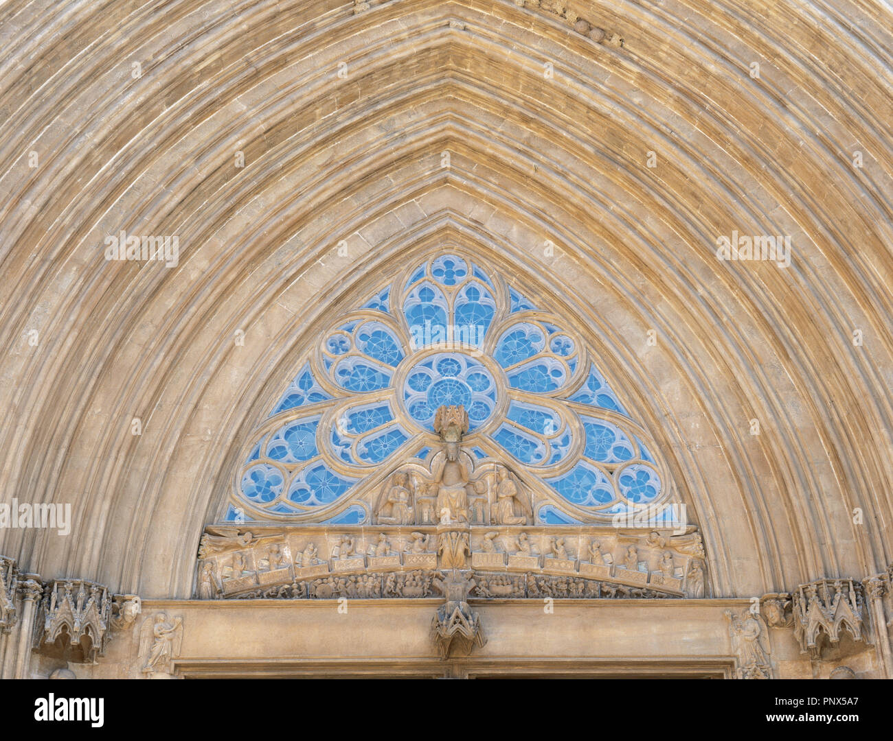 Gothic Art. Cathedral of Saint Mary. Fourteenth century. Tympanum of ...