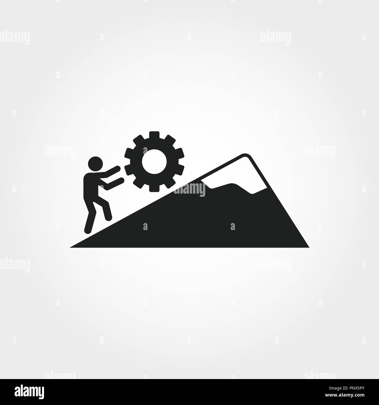 Persistence icon. Monochrome element illustration. Persistence icon ...