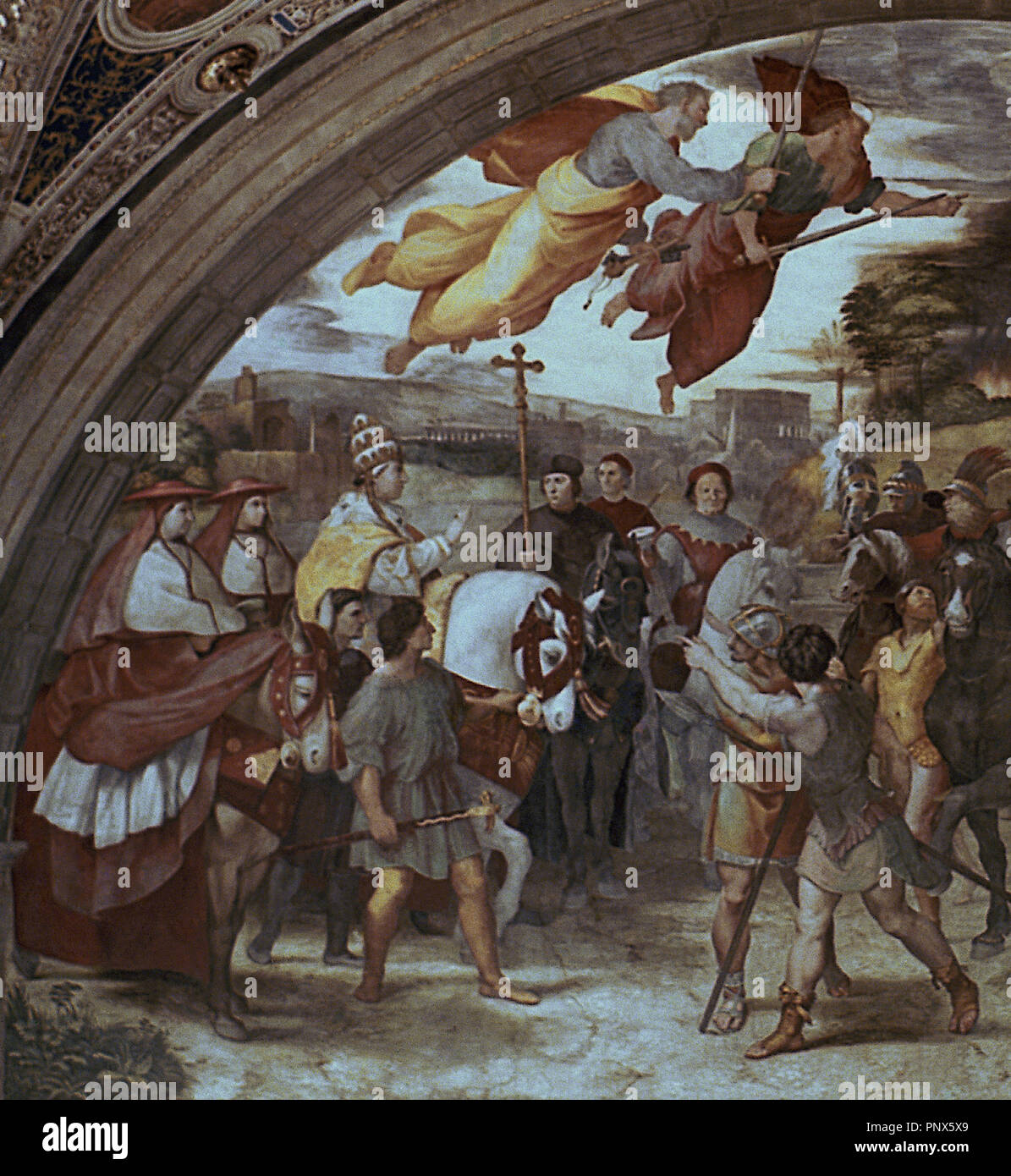 The meeting of leo the great and attila hi-res stock photography and ...