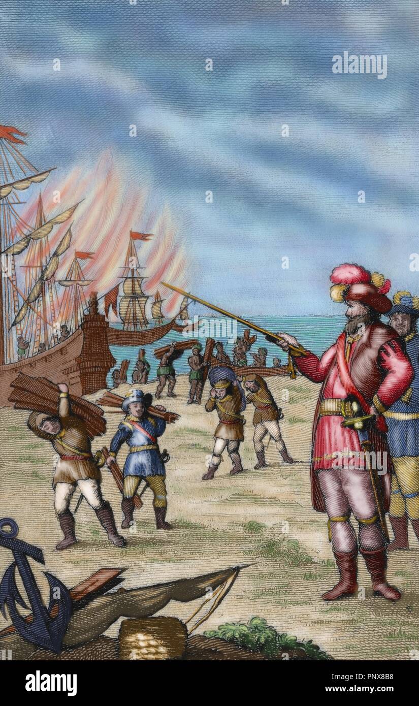 Hernan cortes fleet hi-res stock photography and images - Alamy