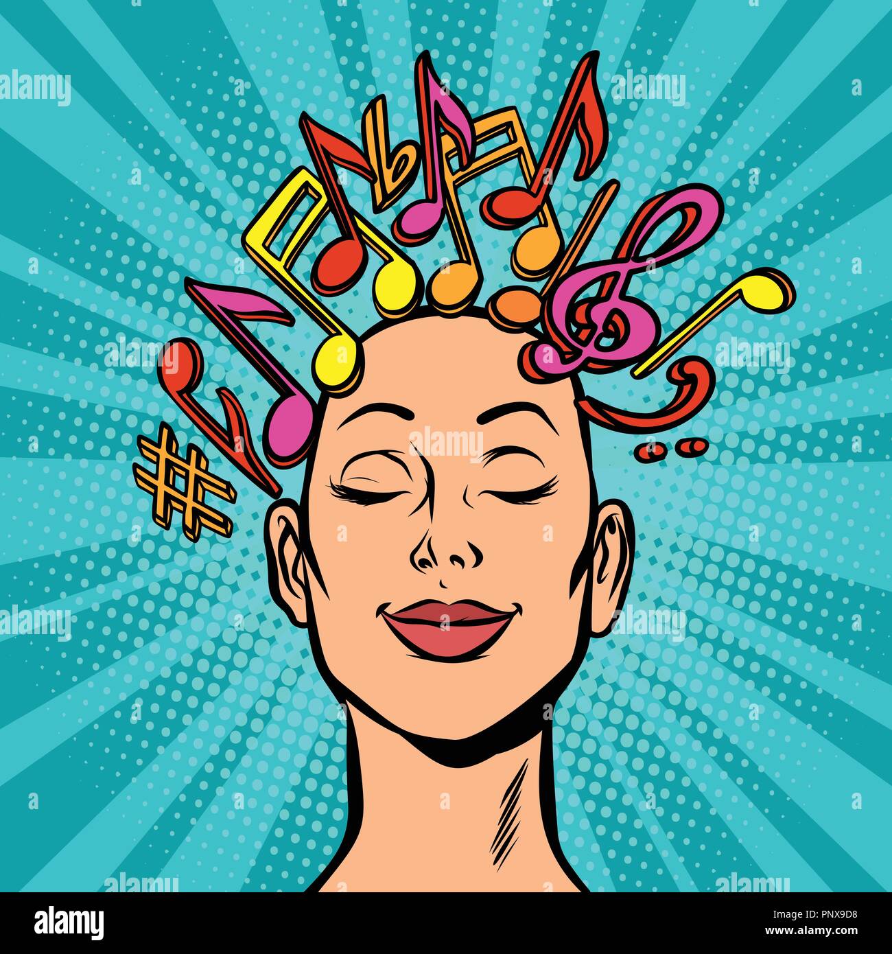Notation notes face Stock Vector Images - Alamy