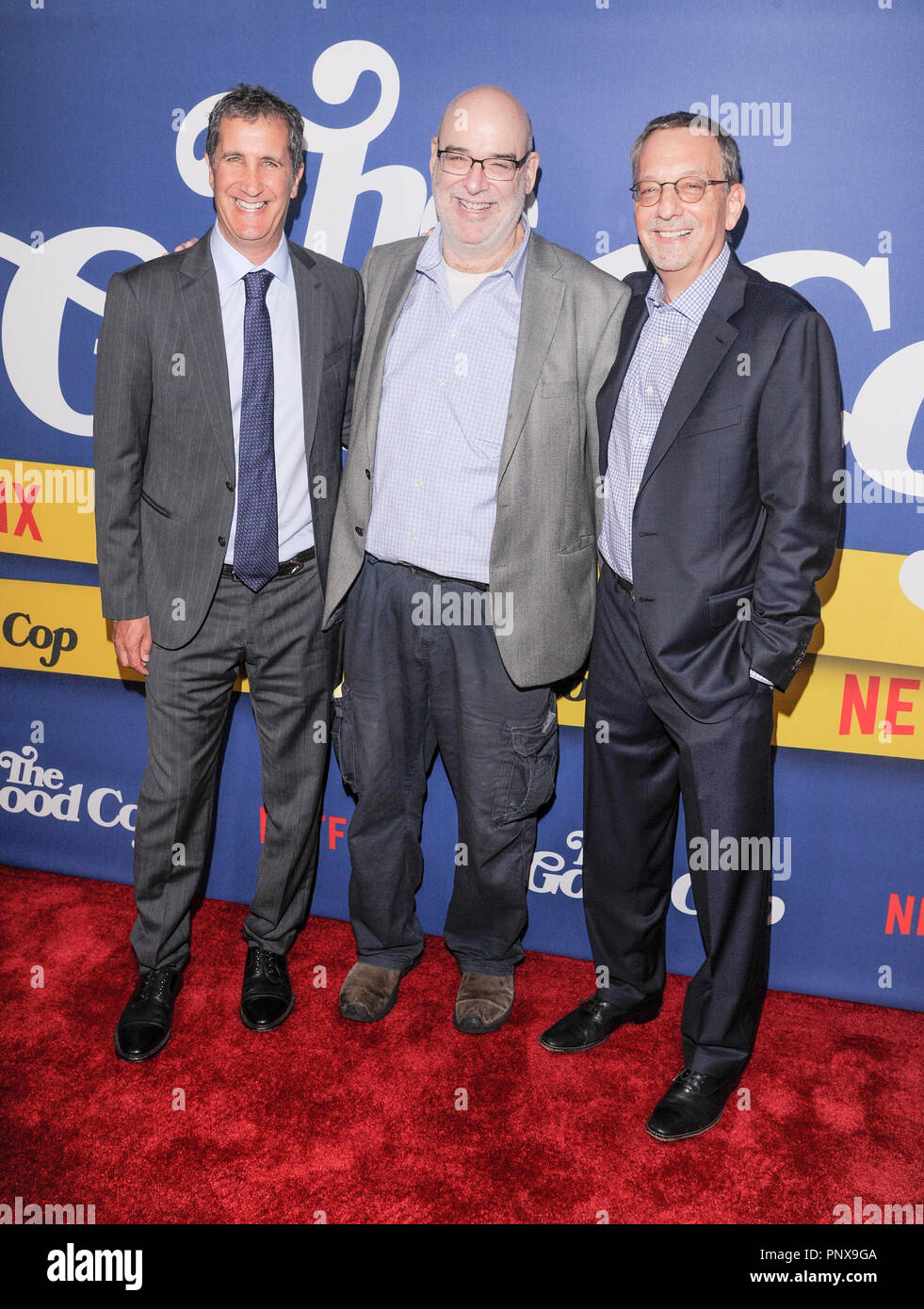 Randy Zisk, Andy Breckman, Howard Klein attend Netflix The Good Cop Season 1 premiere at AMC ...