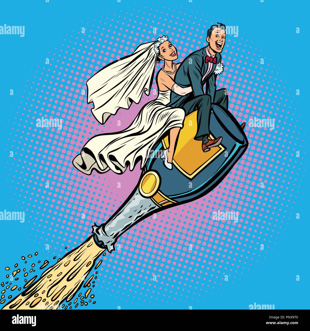 Flying husband Stock Vector Images - Alamy