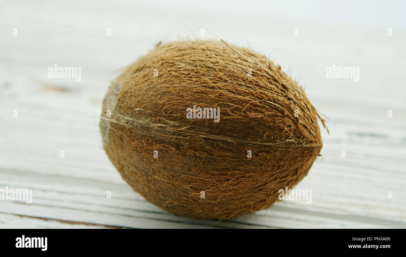 Coconut on table hi-res stock photography and images - Alamy