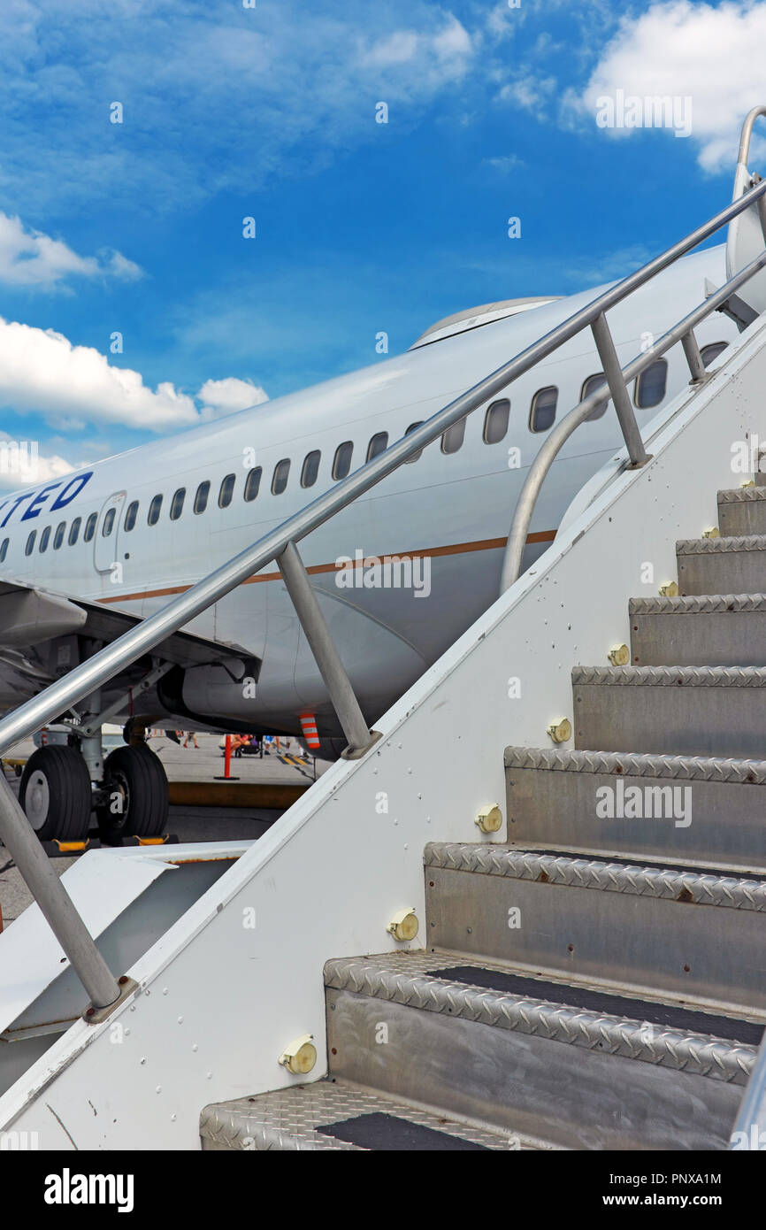 Mobile tarmac staircase hi-res stock photography and images - Alamy