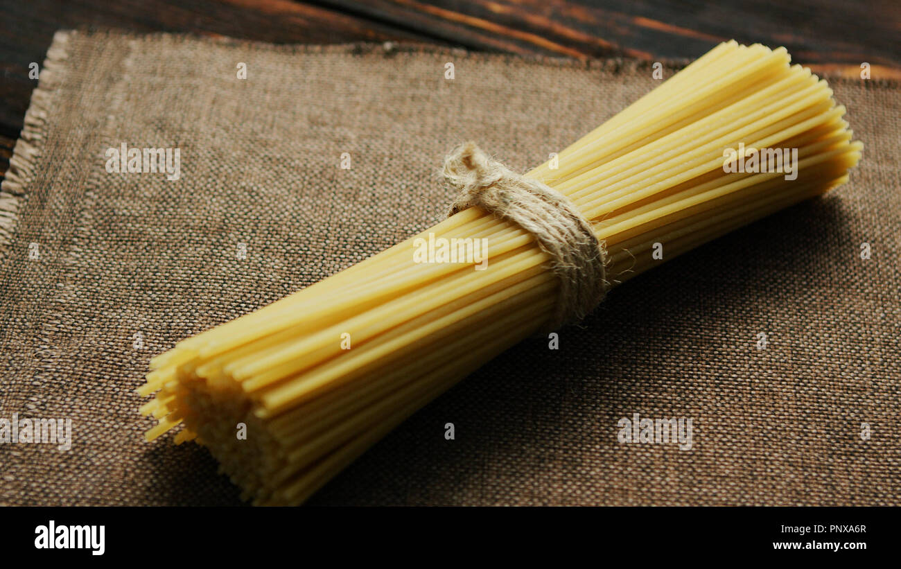 Bunch of raw spaghetti Stock Photo - Alamy