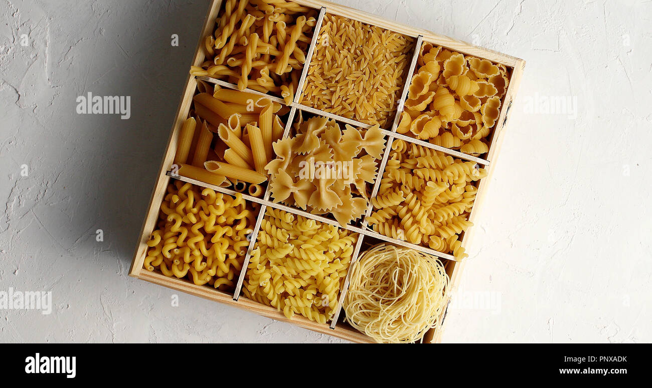 Pasta variety box hi-res stock photography and images - Alamy