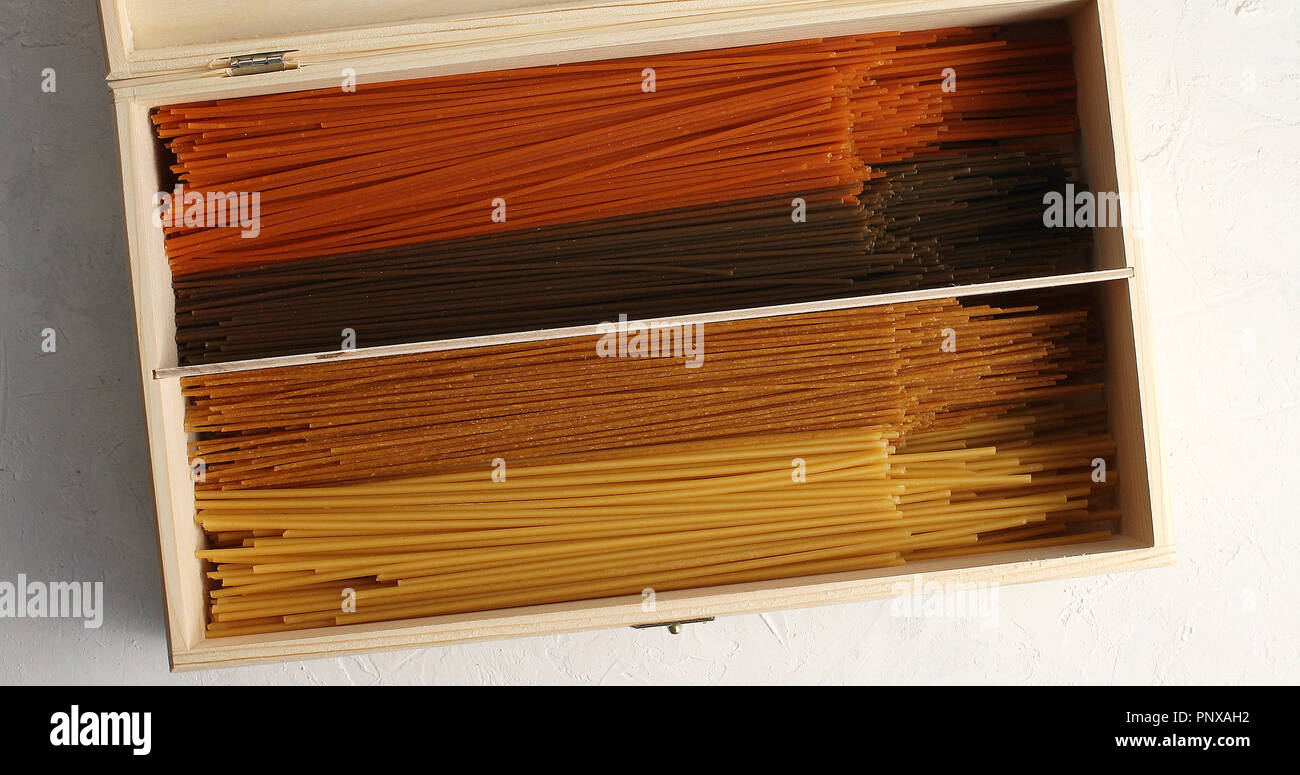 Uncooked spaghetti box hi-res stock photography and images - Alamy