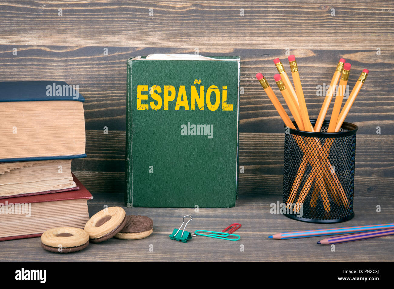 learn spanish concept Stock Photo - Alamy