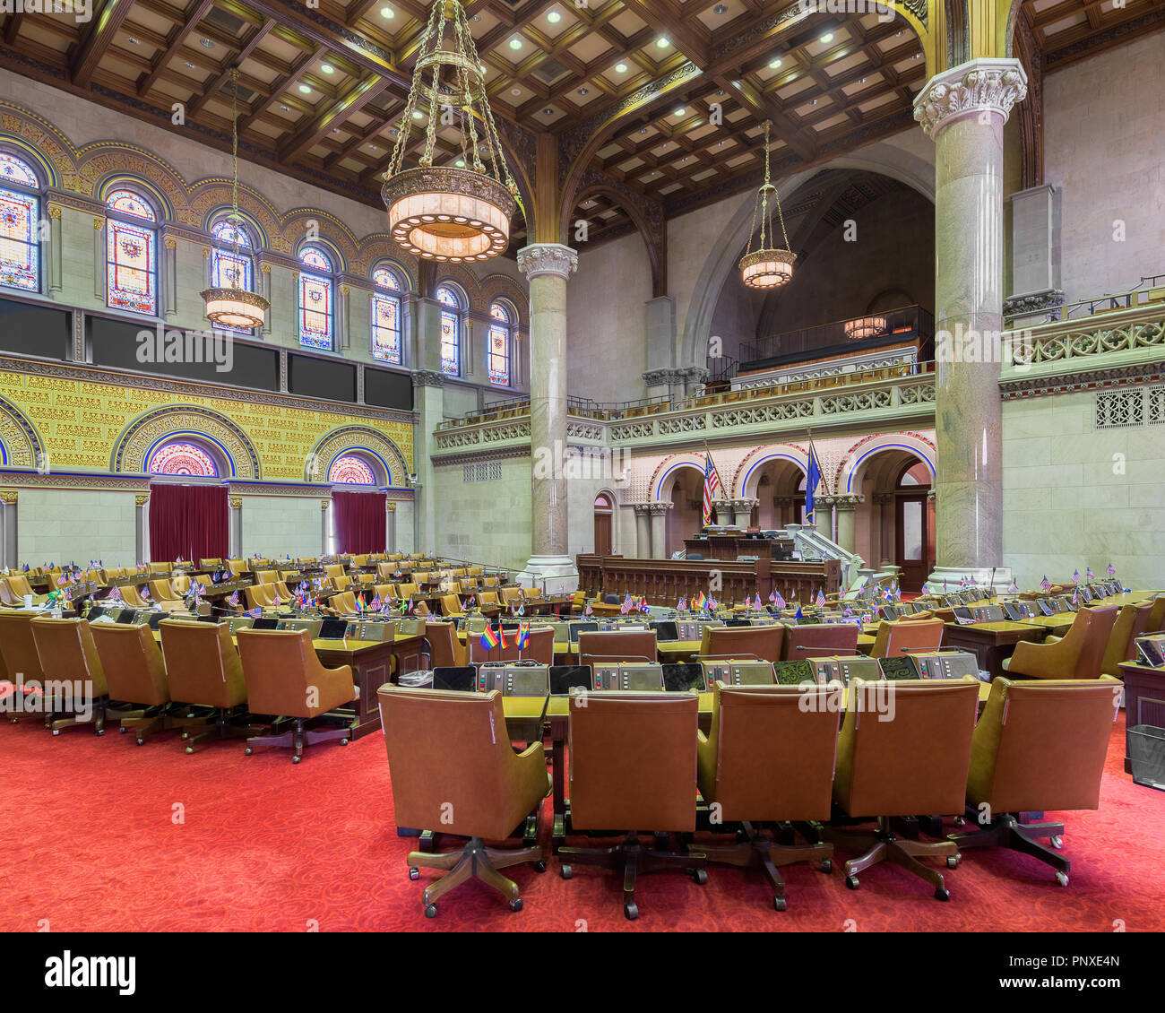 The House of Assembly chamber from the floor of the historic New York ...