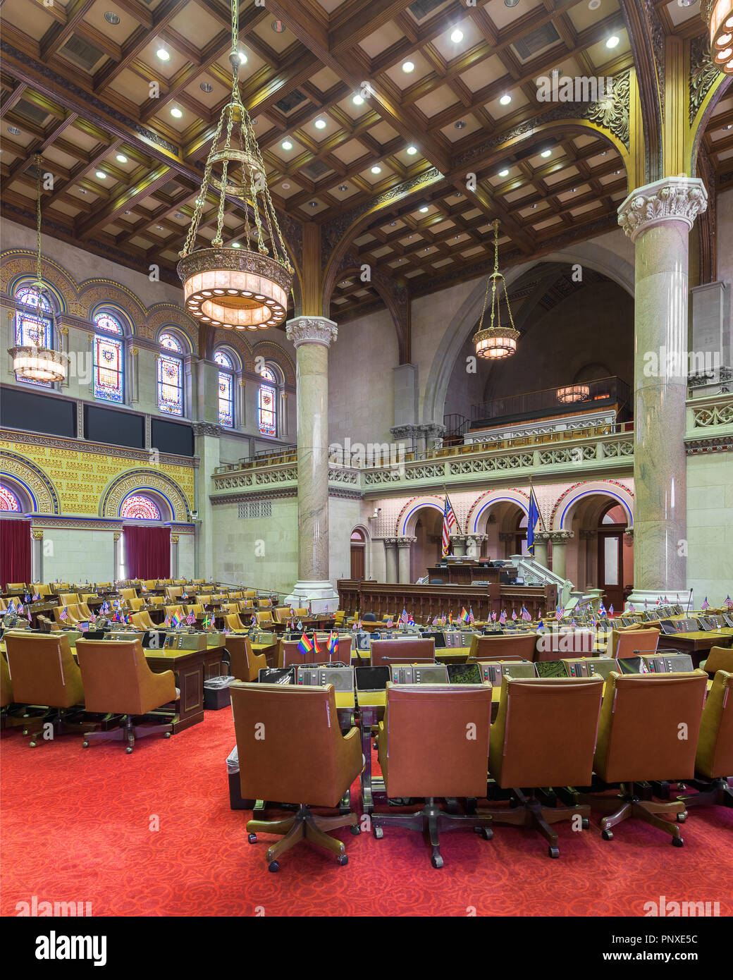 The House of Assembly chamber from the floor of the historic New York ...