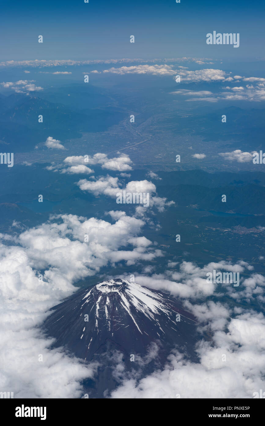 Aerial view of Mount Fuji Stock Photo - Alamy