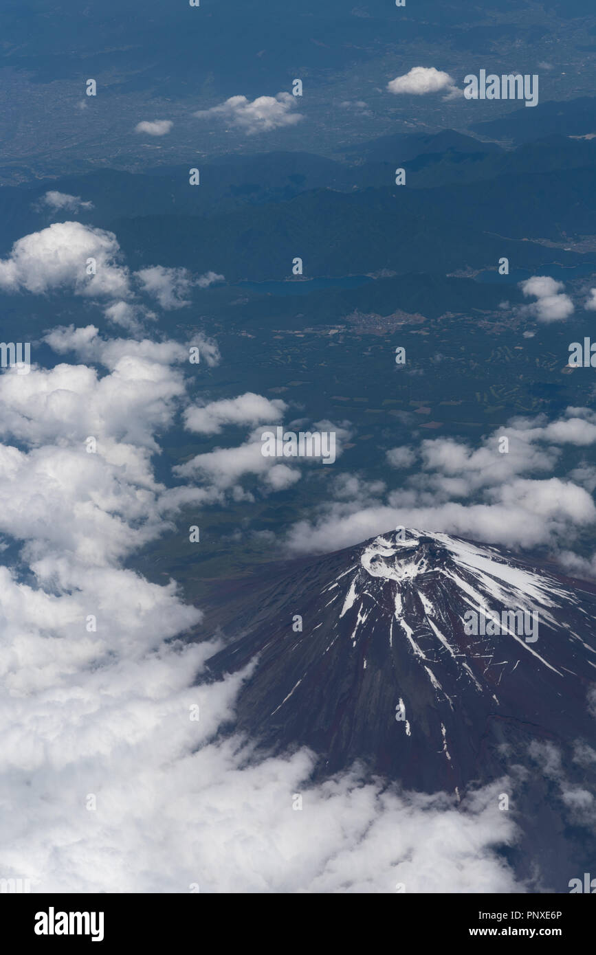 Aerial view of Mount Fuji Stock Photo - Alamy