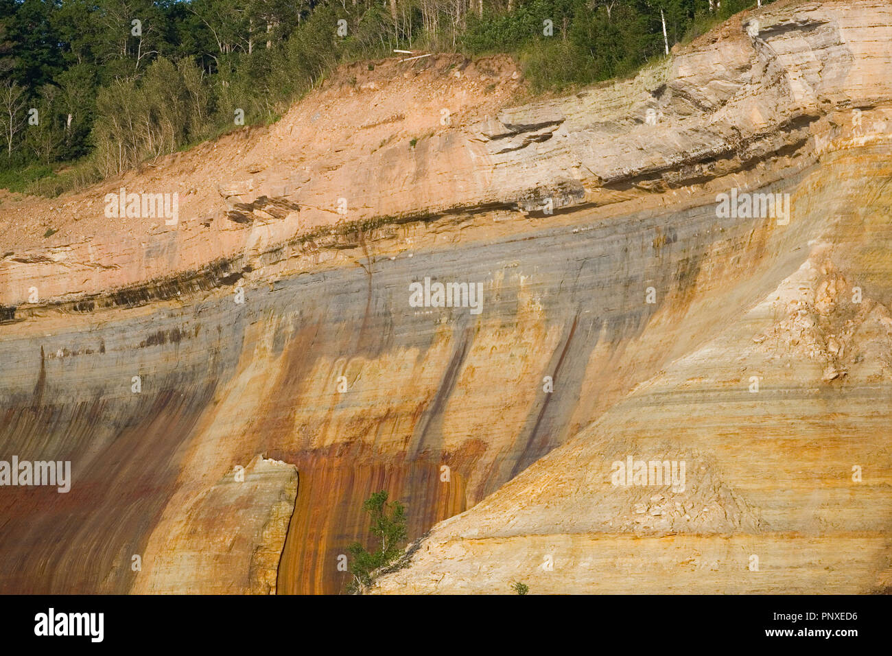 Pictured Rocks National Lakeshore Cliffs, Michigan Stock Photo - Alamy