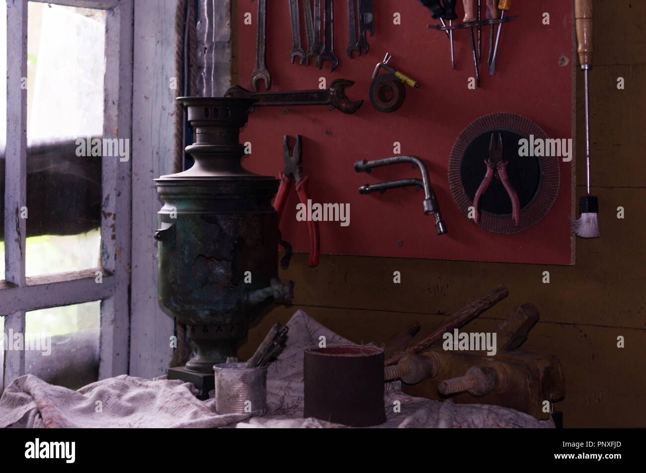 Home tools. Household tools. A lot of tools. Variety of tools Stock ...