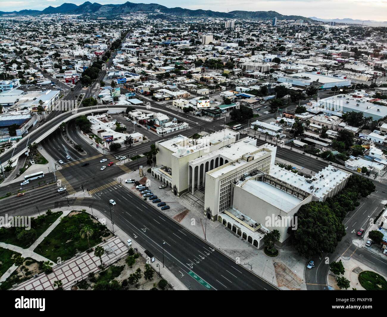 Museum and library of the University of Sonora. UNISON on one side of ...