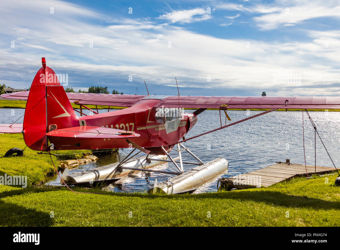 Seaplane or floatplane at Lake Hood Seaplane Base the world's busiest ...